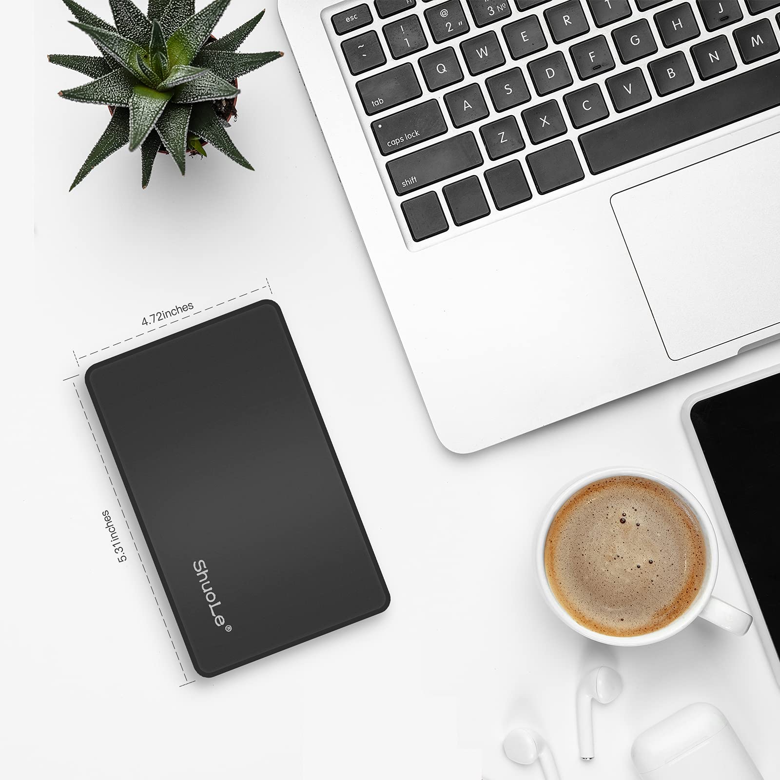 2.5 inch USB 3.0 SATA HDD Enclosure, Portable SATA to USB 3.1 Hard Drive Reader with Upgraded Cable for 2.5'' SSD HDD on Business Travel, Up to 6TB, Support UASP