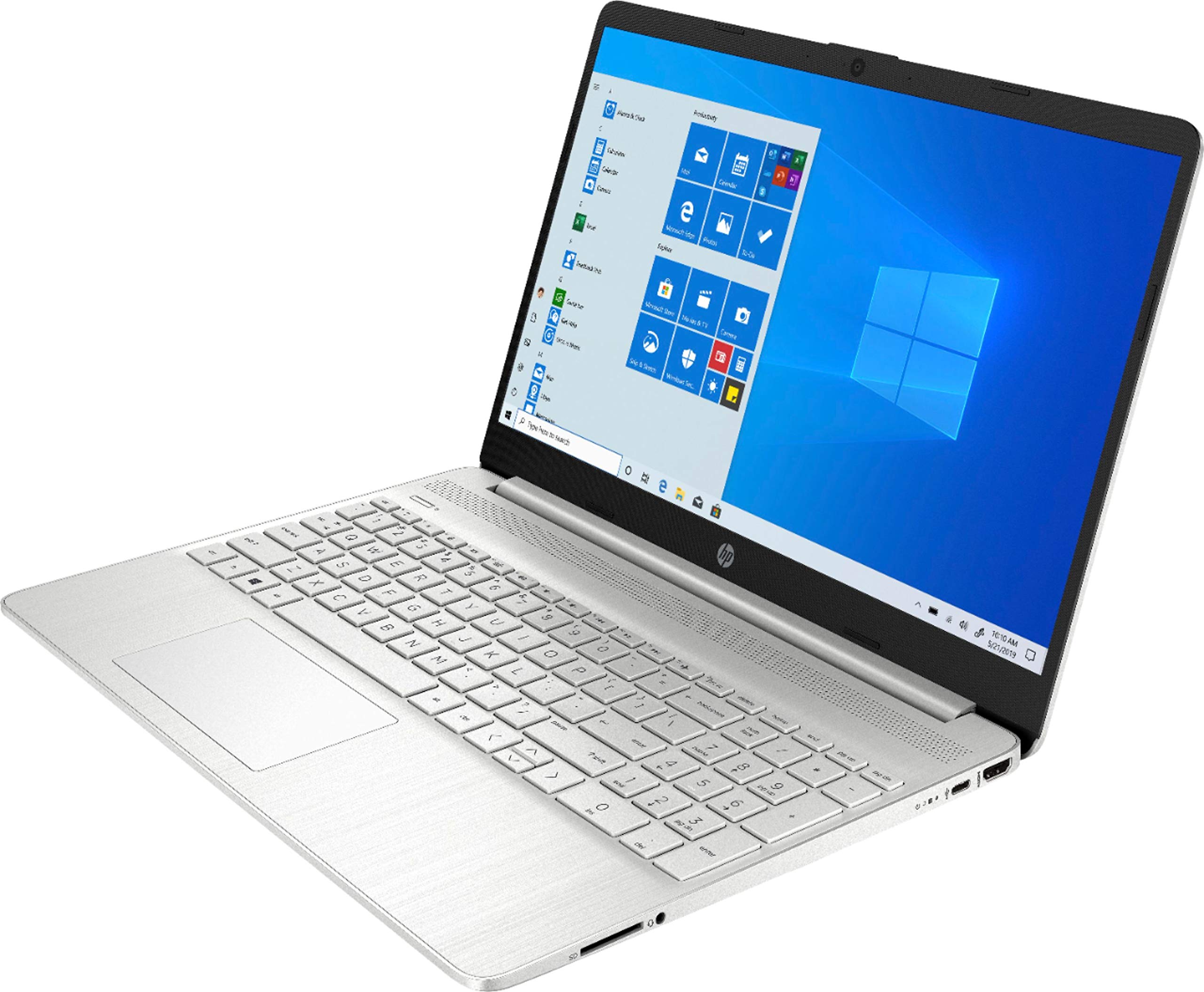 HP 2021 Newest 15.6" IPS FHD Display Laptop, AMD Ryzen 7 4700U Processor(>i7-10710U), Numeric Keypad, Webcam, 16GB DDR4 RAM, 512GB PCIE SSD, Bundle with Woov Accessories - Windows 10 Home - Silver