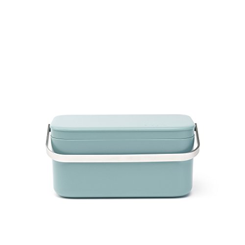 Brabantia Food Waste Caddy, Mint, 12.7 x 22.1 x 10.7 cm
