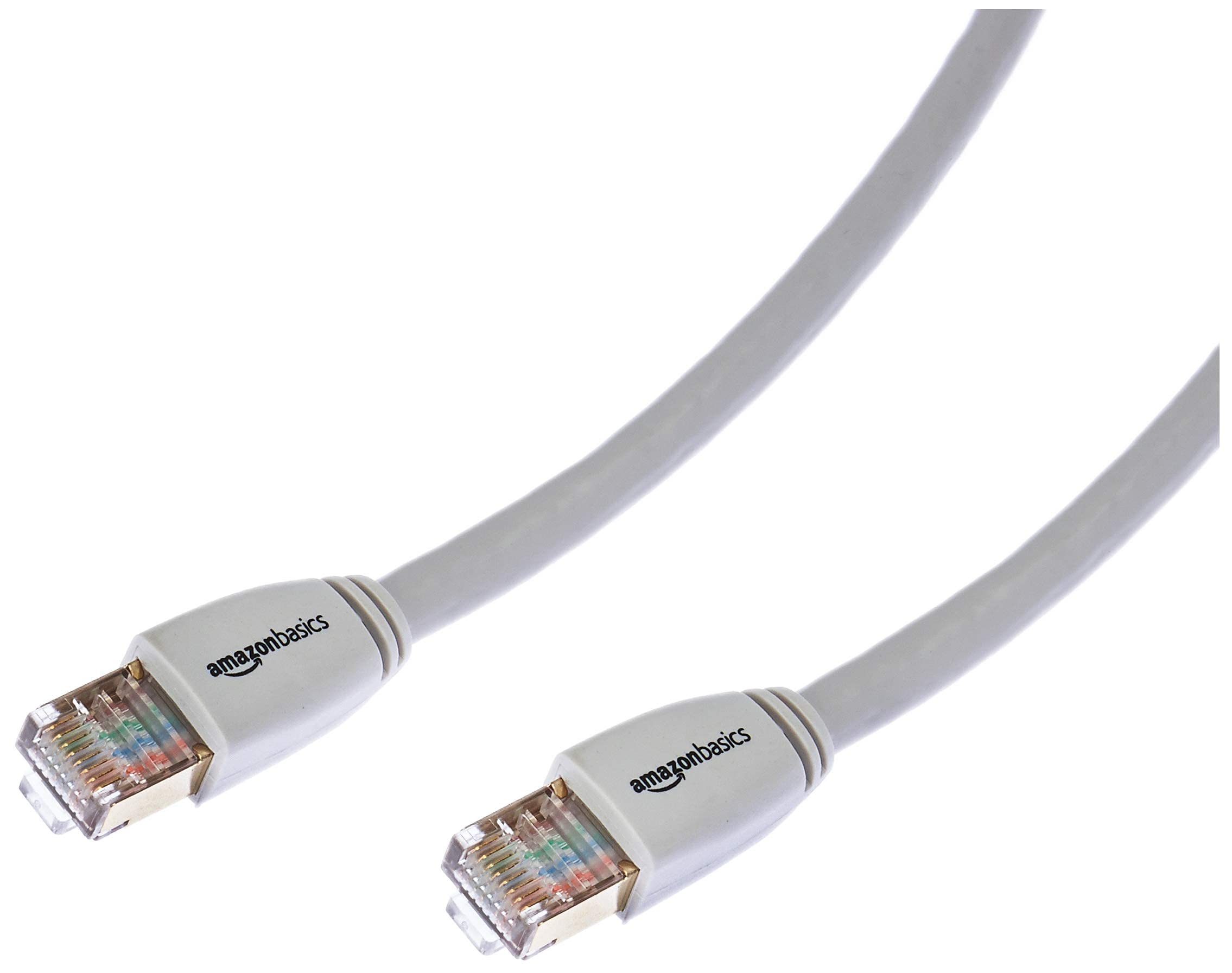 Amazon Basics RJ45 Cat7 Network Ethernet Patch Cable - 25 Feet, Light Gray