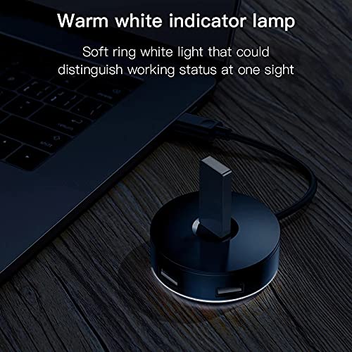 SHYPT USB HUB USB 3.0 USB 2.0 USB C HUB HUB 4 Port Computer Accessories USB Adapter (Color : Black)