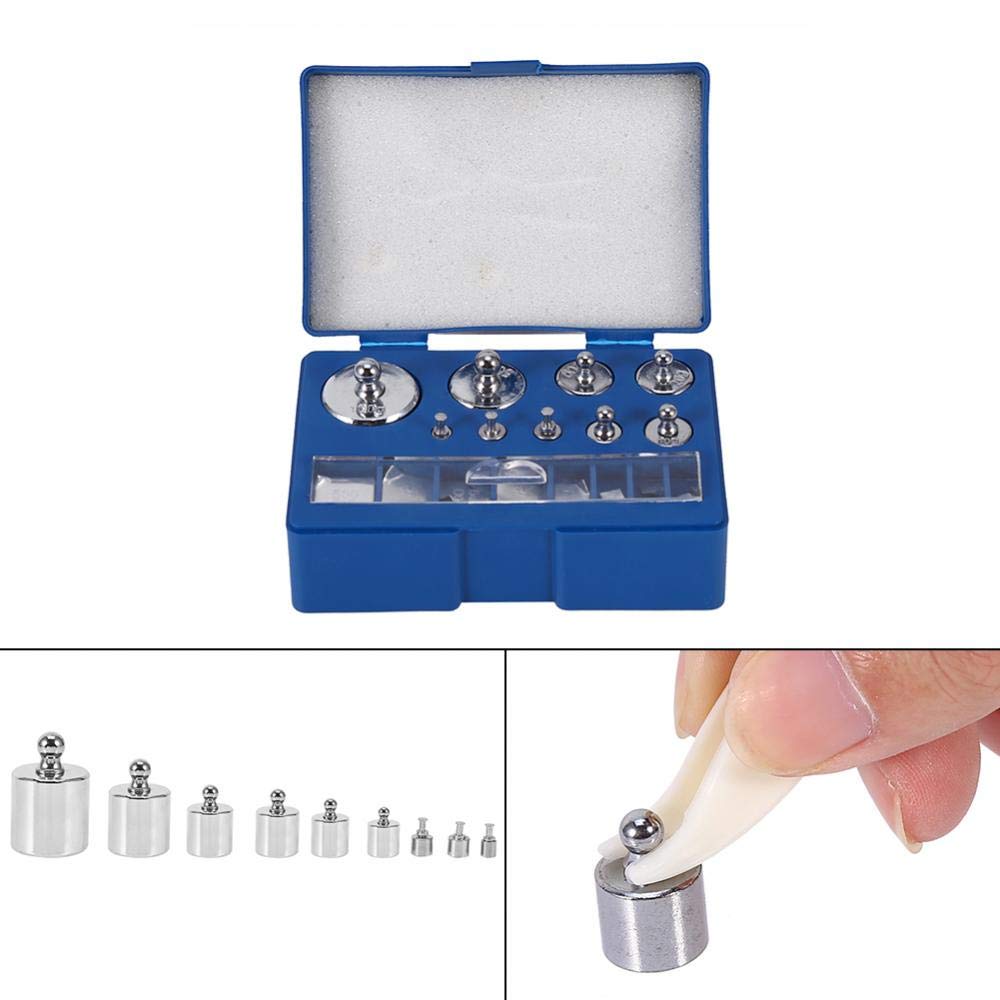 17 Pieces Gram Calibration Weight Set, 10mg-100g Precision 45# Steel Balance Scale Calibration Weight Kit with Tweezers for Digital Jewellery Scale Lab Educational Science Weights