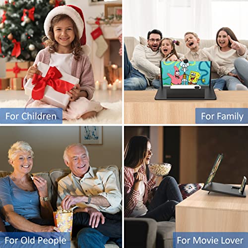 16" Screen Magnifier -3D HD Mobile Phone Magnifying Projector Screen Enlarger for Movies, Videos and Gaming – Foldable Phone Stand Holder with Screen Amplifier–Compatible with All Smartphones