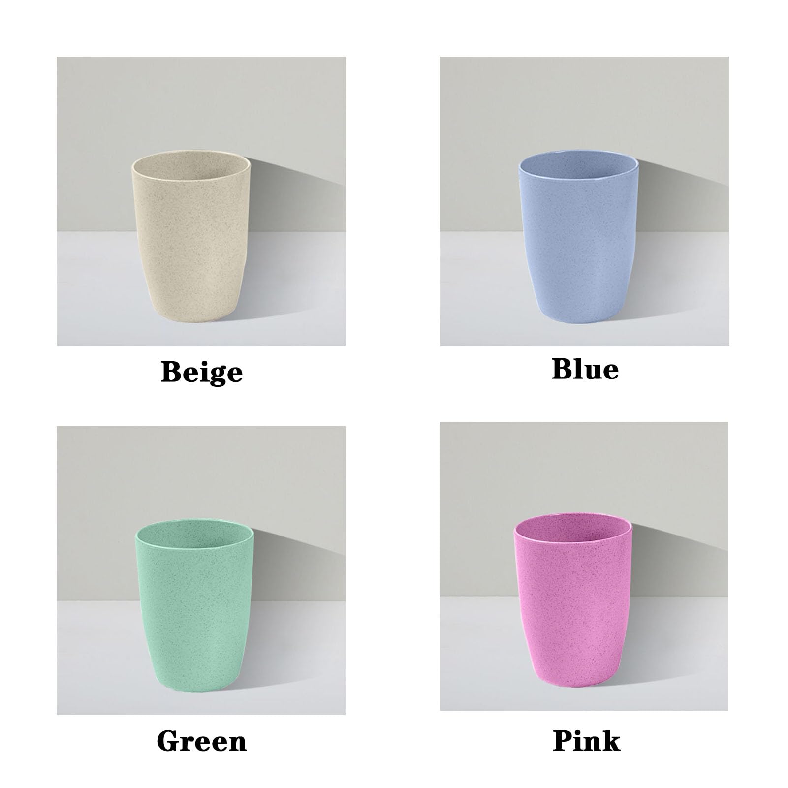 Lpdphanxfkx 4 Pcs Modern Toothbrush Cup Plastic Tumbler Cup Unbreakable Toothbrush Holder Mug Gargle Washing Cup for Home Bathroom Travel