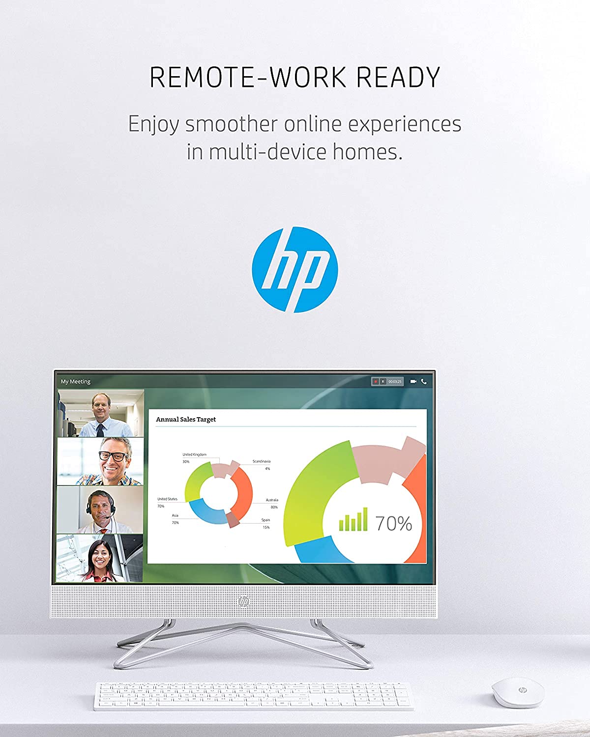 HP 2021 All-in-One Desktop, 27" Full HD Touchscreen, 11th Gen Intel Core i7-1165G7 Processor, 16GB RAM, 512GB PCIe SSD + 1TB HDD, Intel Iris Xe Graphics, Windows 10 Home, KKE Mousepad