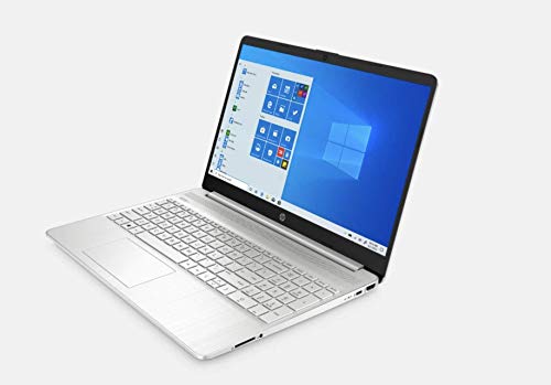 HP 2021 Laptop Computer 15.6" HD Screen, AMD Athlon 3050U 8GB RAM 128GB SSD HDMI Wi-Fi Webcam Silver Win 10 | School Essential Bundle: 1-Year Office 365, Wireless Mouse, Sleeve, VATTE HDMI Cable