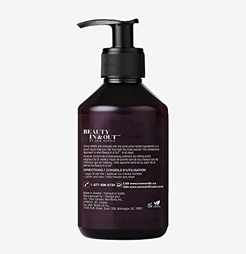 New Nordic Hair Volume Shampoo, Herbal Recipe for Thicker Fuller Hair, Vegan, Clean Ingredients, 8.5 Fl Oz