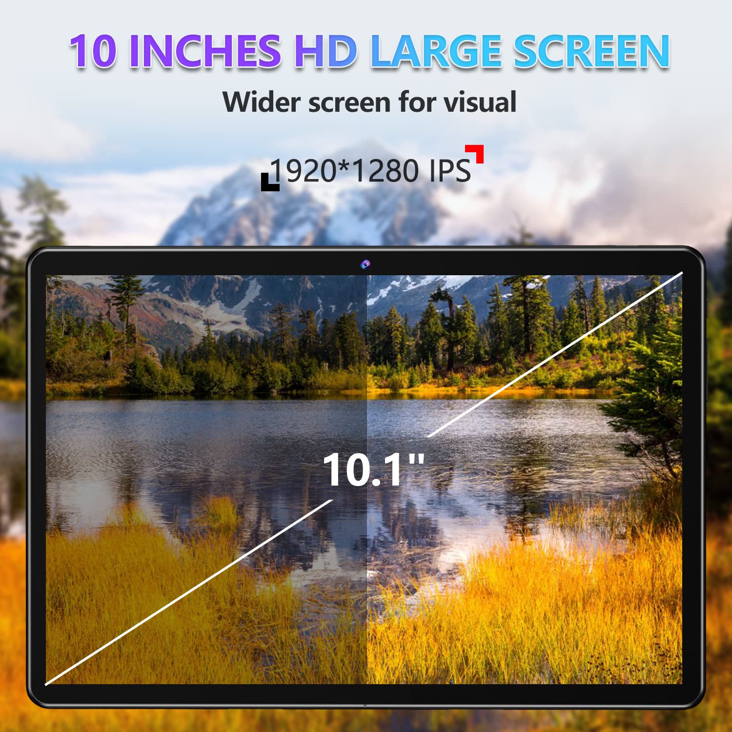 ๐ฎ๐ฌ๐ฎ๐ ๐๐๐ญ๐๐ฌ๐ญ Tablet 10.1" Octa-Core Android 11 Tablet, 64GB Storage Tablet with Keyboard, Stylus Pen, Dual 13MP+5MP Camera, WiFi, Bluetooth, GPS, 512GB Expand Support, IPS Full HD Display