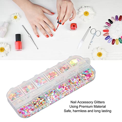 Art Glitter Sequins, Attractive Wide Application Nail Decals Flakes Various Shapes Decoration for Nail Art Craft Makeup