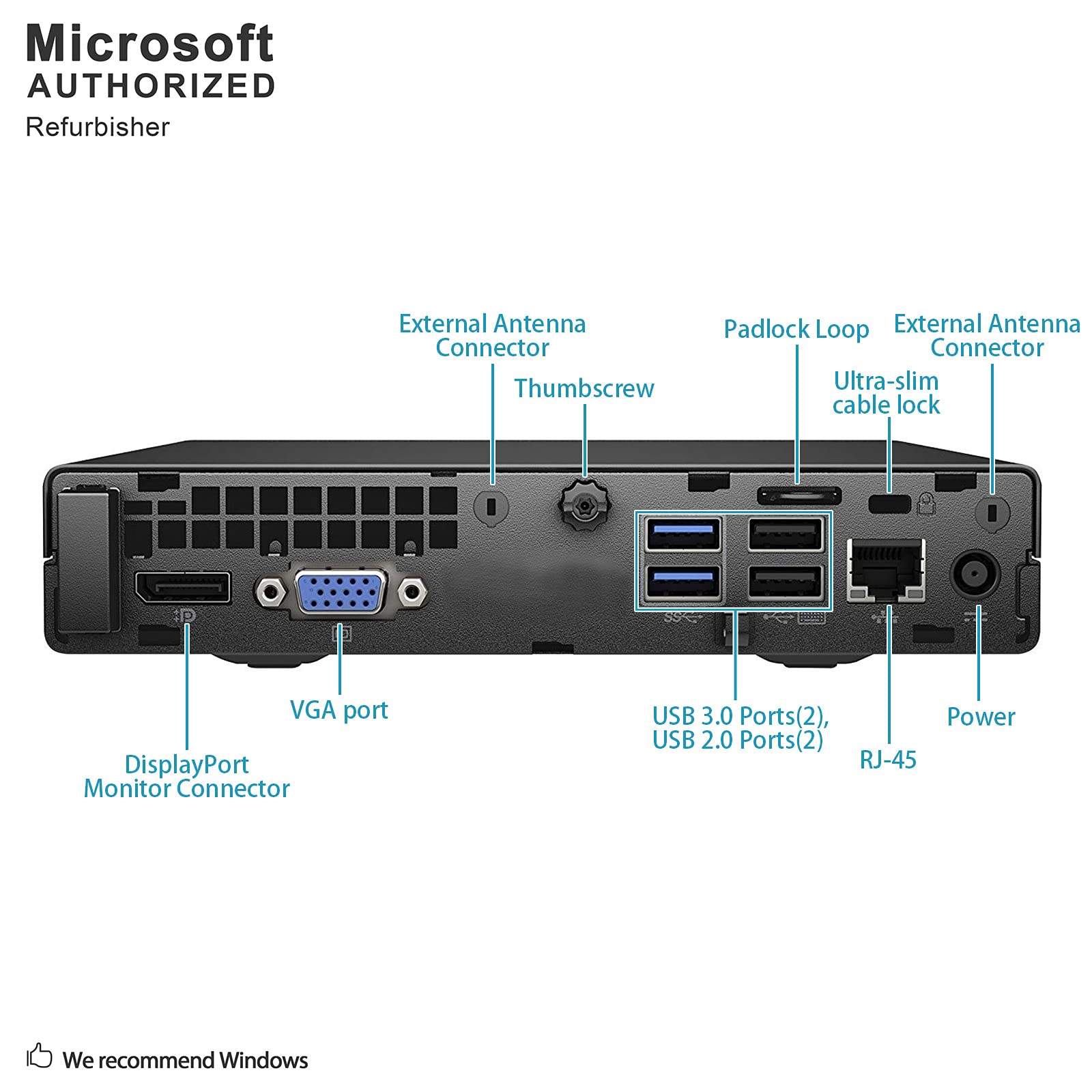 HP EliteDesk 705 G3 Desktop Mini Computer PC, AMD A10 PRO-8770E Quad Core up to 3.5 GHz, 8G DDR4, 500G, WiFi, Bluetooth, Windows 10 Pro 64 Bit-Supports English/Spanish/French (Renewed)
