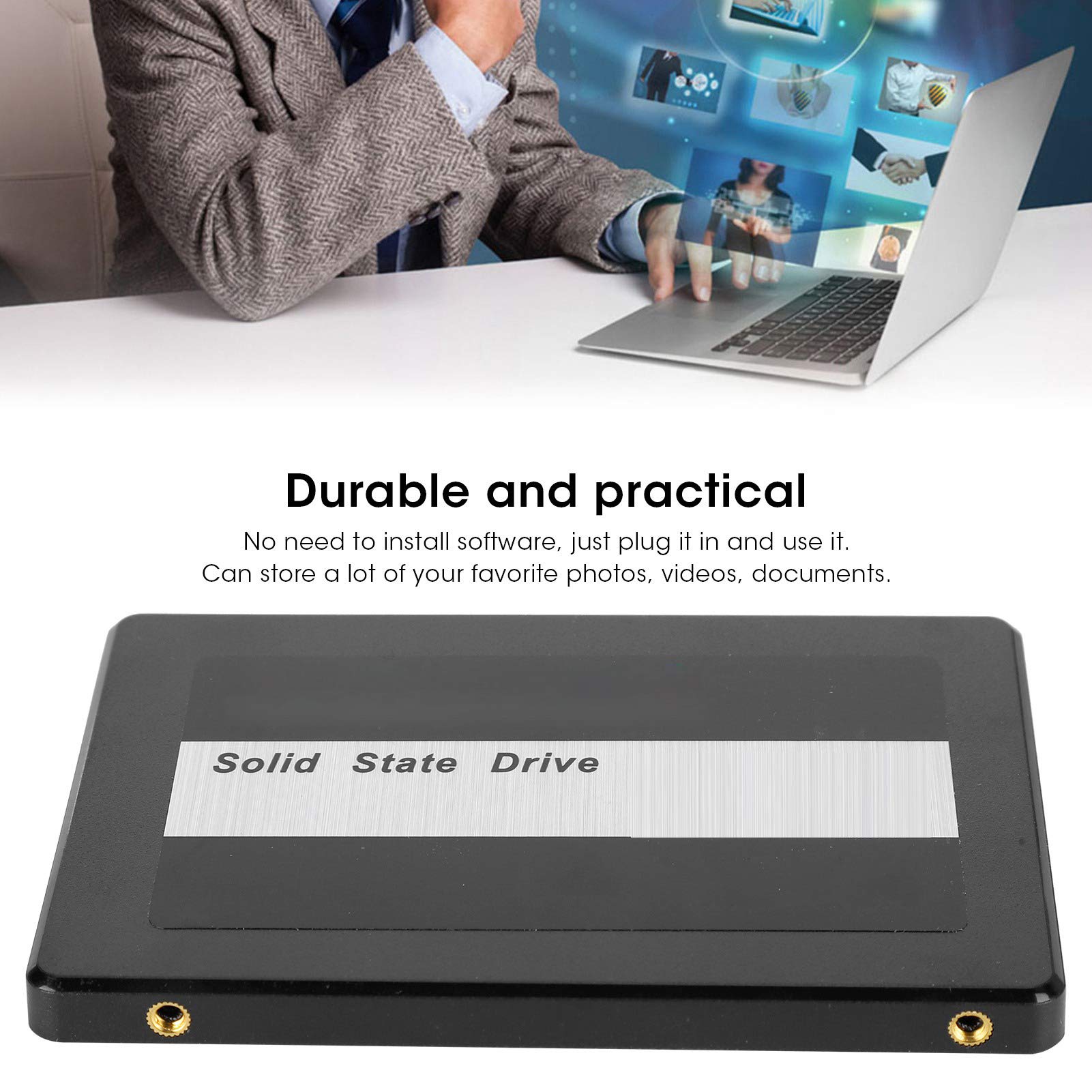 Estink Built-in Solid State Drive,SSD Computer Hard Drive,No Need to Drive,Portable and Practical,Compatible with Laptop/Desktop/MacBook,8GB/60GB/120GB/240GB/480GB/1TB (120G)