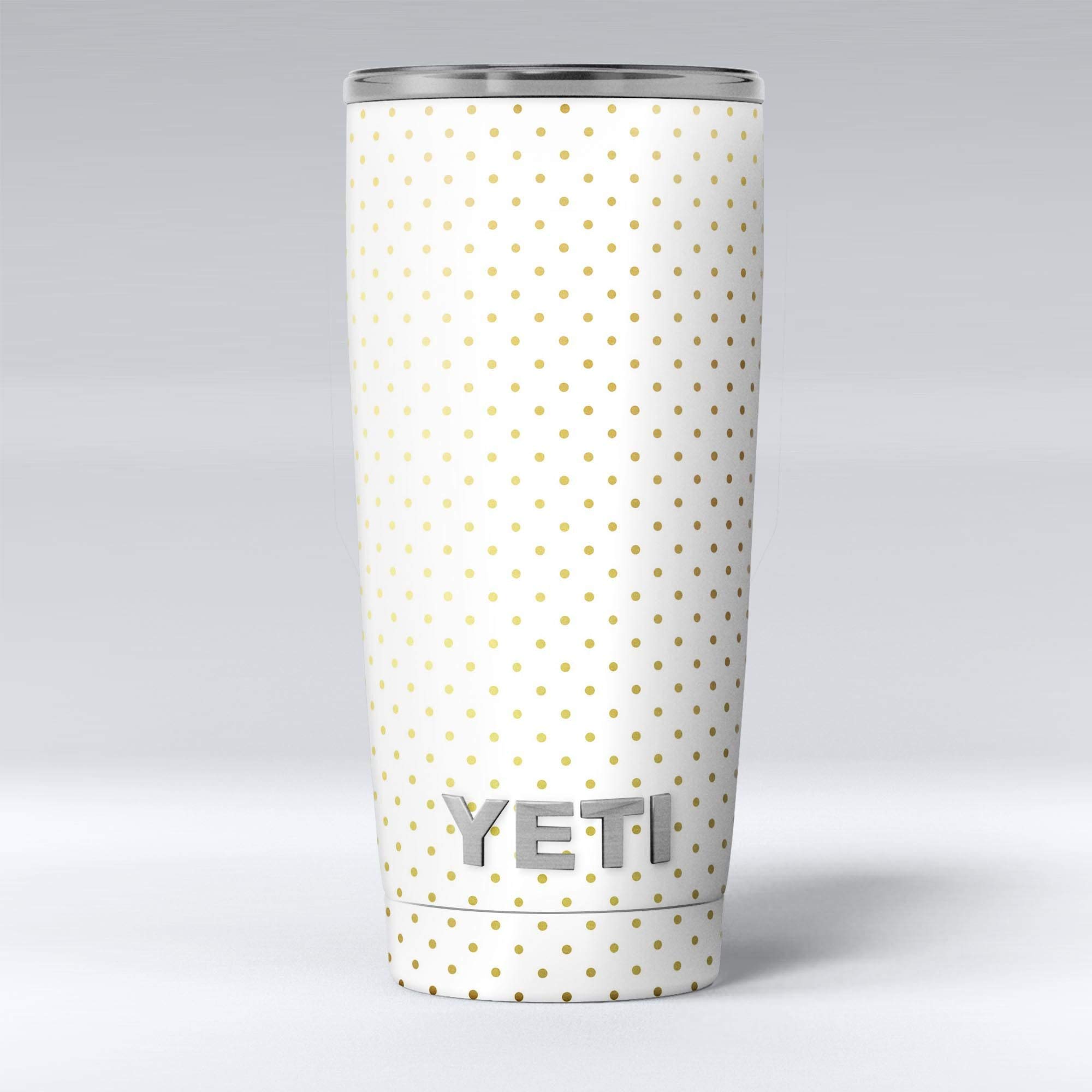 Design Skinz The Golden Micro Dot Pattern - Skin Decal Vinyl Wrap Kit Compatible with The Yeti Rambler Cooler Tumbler Cups