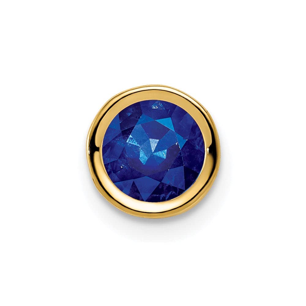 14k Yellow Gold 6mm Sapphire bezel pendant GLD-AZ-XP321S