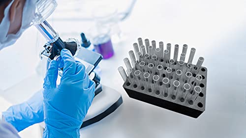 Polar Whale Test Tube Rack Black Foam Storage Rack Organizer Stand Transport Holds 50 Tubes Each Fits up to 12mm Diameter Tubes