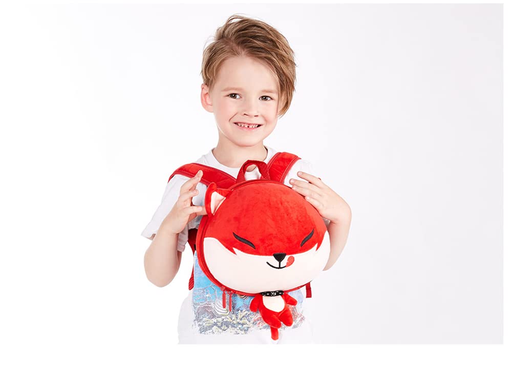 Kids happy Animal Backpack Leash for Toddlers,Baby Harness Backpack for Kids,Child Backpack Walking Leash,Plush Backpack Harness,Cute Backpack Leash,Toddler Tether Backpack (Fox)