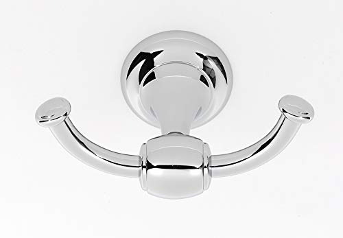 Alno Creations Royale Collection Double Robe Hook -a6684-pc- Polished Chrome