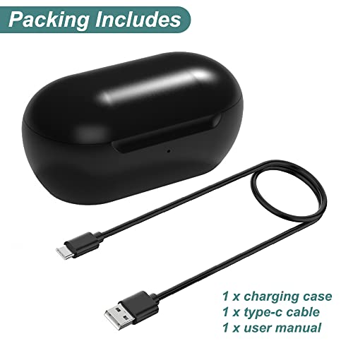 Charging Case for Galaxy Buds/Buds+, Replacement Charger Dock Station for Samsung Galaxy Buds SM-R170 & Buds+ SM-R175 (Black)