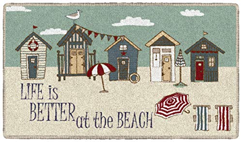 Brumlow MILLS Better at The Beach Indoor or Outdoor Area Rug for Kitchen, Bedroom Door Mat, Entryway Rug, 20" x 34"