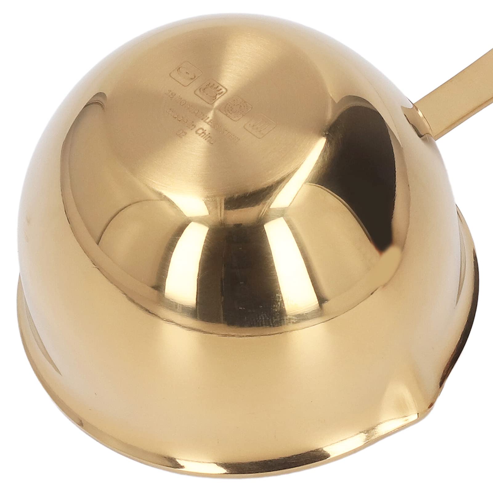 200ml Mini Saucepan 304 Stainless Steel Pot Two Side Spouts Design Butter Milk Chocolate Sauce Pan 3 Layer Composite Pot Bottom Dishwasher Safe (Gold)