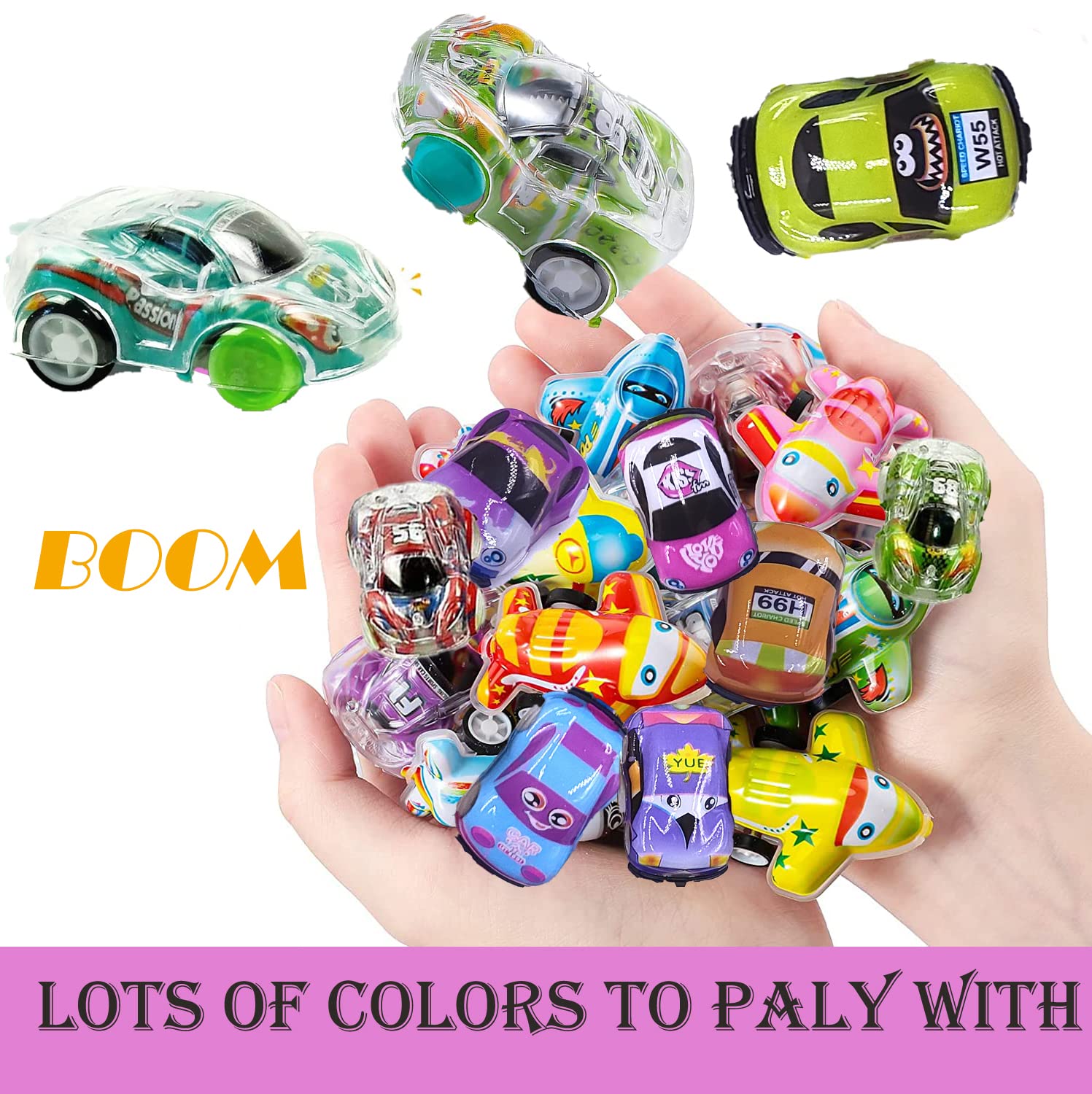 127 Pcs Mini Pull Back Cars and Small Planes Set(Include 10 Pcs Gift Bags)Every Piece Can Be Disassembled for Classroom Treasure Box Toys, Goodie Bags Fillers, Birthday Party Cake Toppers Supplies