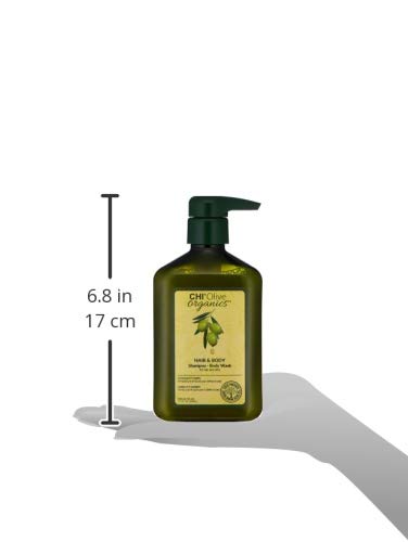 CHI Naturals with Olive Oil Hair Shampoo and Body Wash, 11.5oz