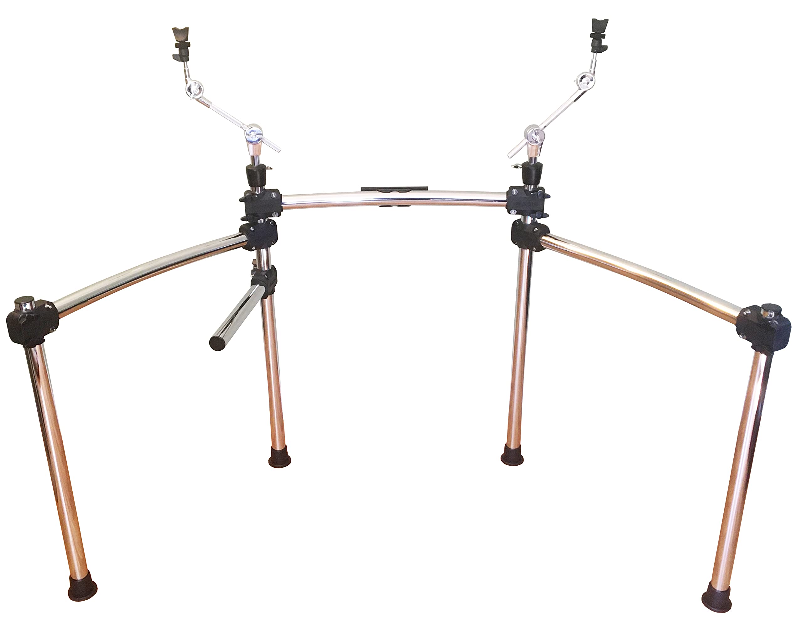 Alesis Command Pro Chrome Metal Electronic Drum Rack with 2 Cymbal Mounts and Silverline Audio Drum Key Bundle [Compatible with most Alesis/Roland/Yamaha/Simmons/Ion Sets]