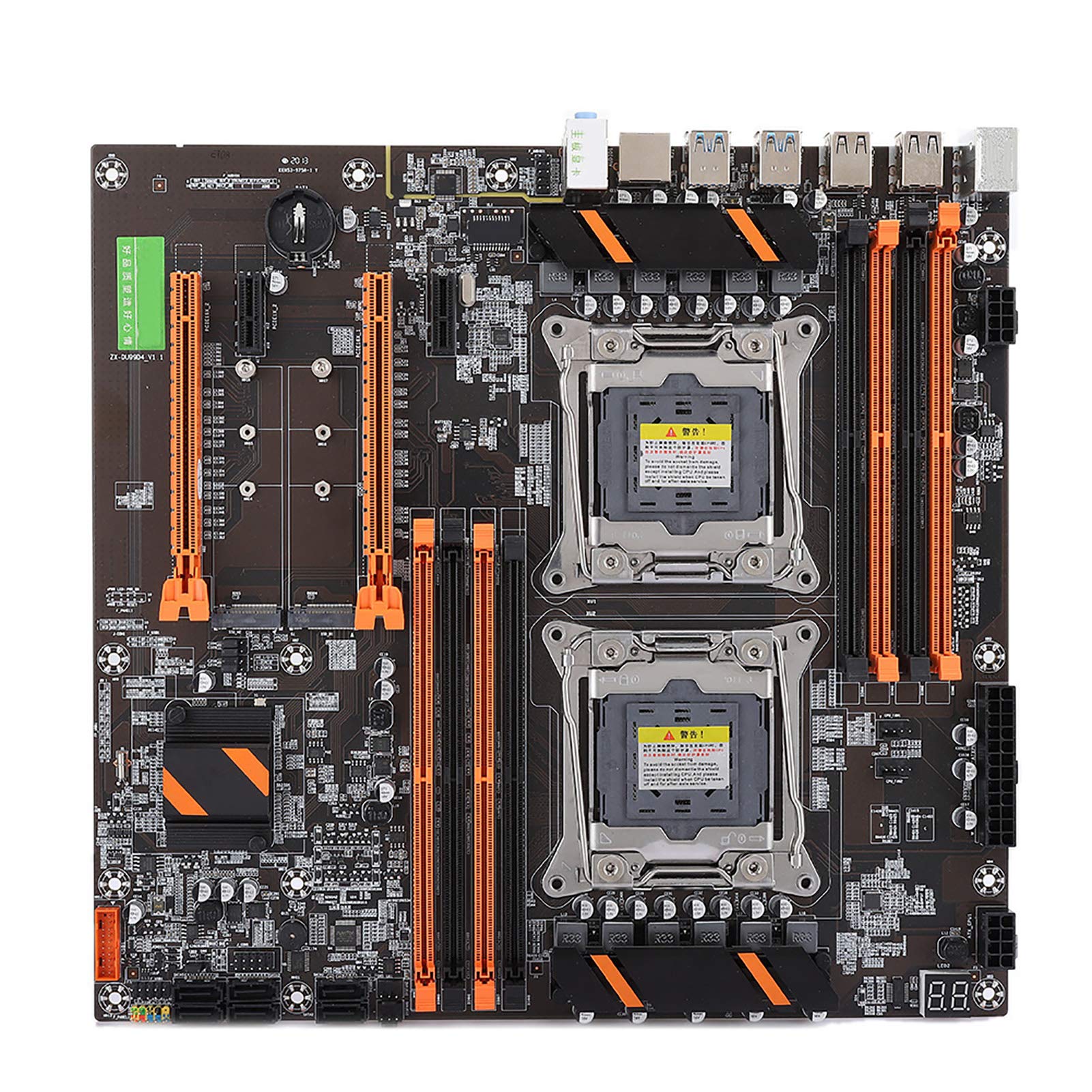 Desktop Motherboard, LGA 2011-3 Socket Desktop Mainboard for Intel x99 Chipset, Support 8 DDR4 DIMM(Single Memory 16G), 6 SATA3.0 Port and 2 NVME M.2 Port