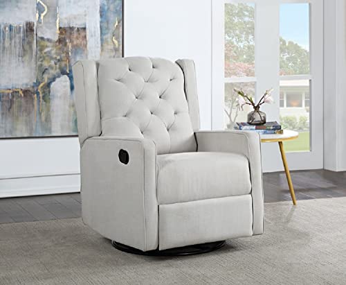 AFG Baby Furniture Ava Swivel Glider Recliner, Gray