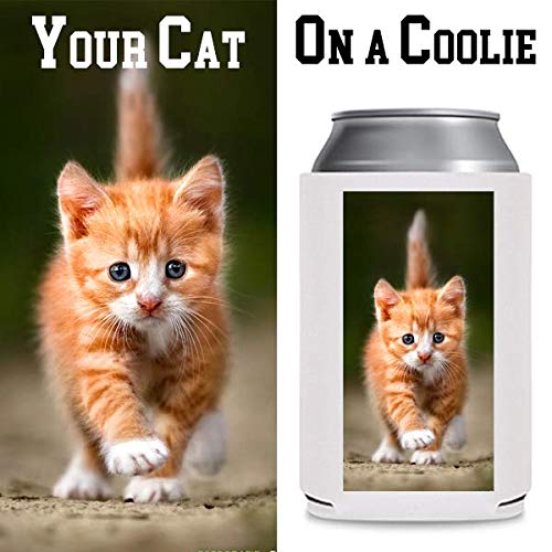 Cool Coast Products | Personalized Custom Can Cooler | Upload ANY Photo Full Color | Funny Novelty Can Coolie Huggie | Beverage Holder | Craft Beer Engagement Wedding Gifts | Insulated (2 Pack)