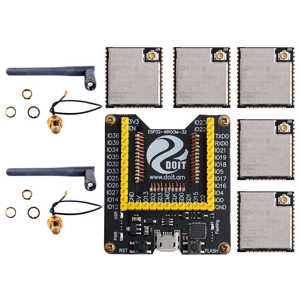2.4G WiFi Antenna + ESP32-WROOM-32U Module + Burn Fixture