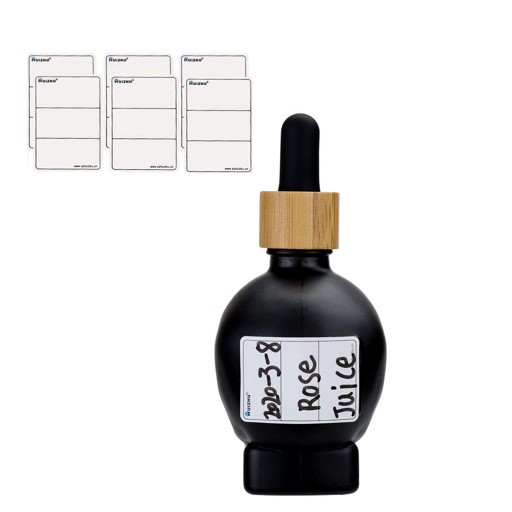 HUIZHU 5PCS 1oz Skull Glass Dropper Bottles Refillable Bottles liquid bottling Dispensing bottle with Eye Dropper Pipettes for Essential Oils/Beauty Oil Mix, Aromatherapy Blends (30ml x 5pcs)