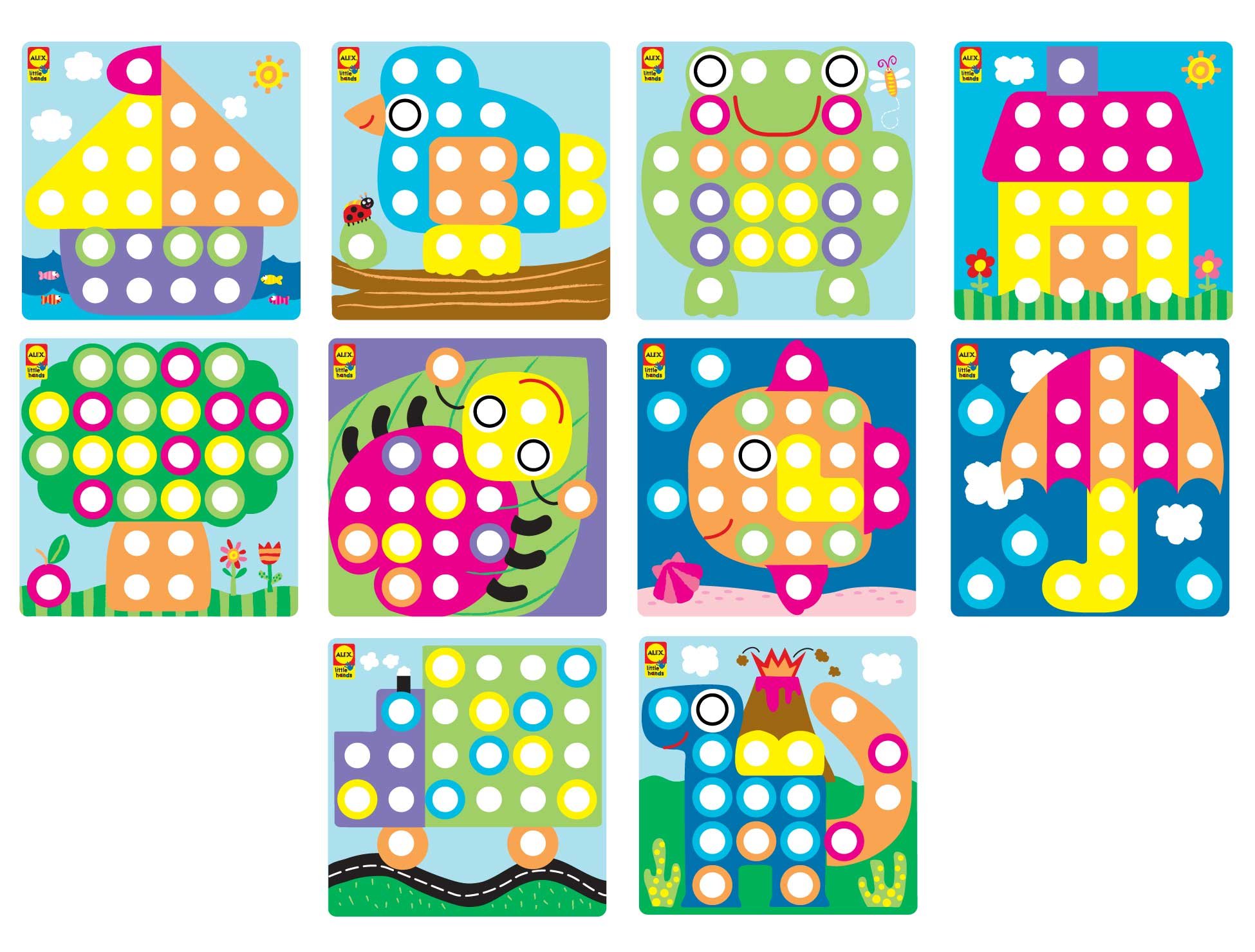 Alex Discover Button Art Activity Set Kids Art and Craft Activity, 56pieces