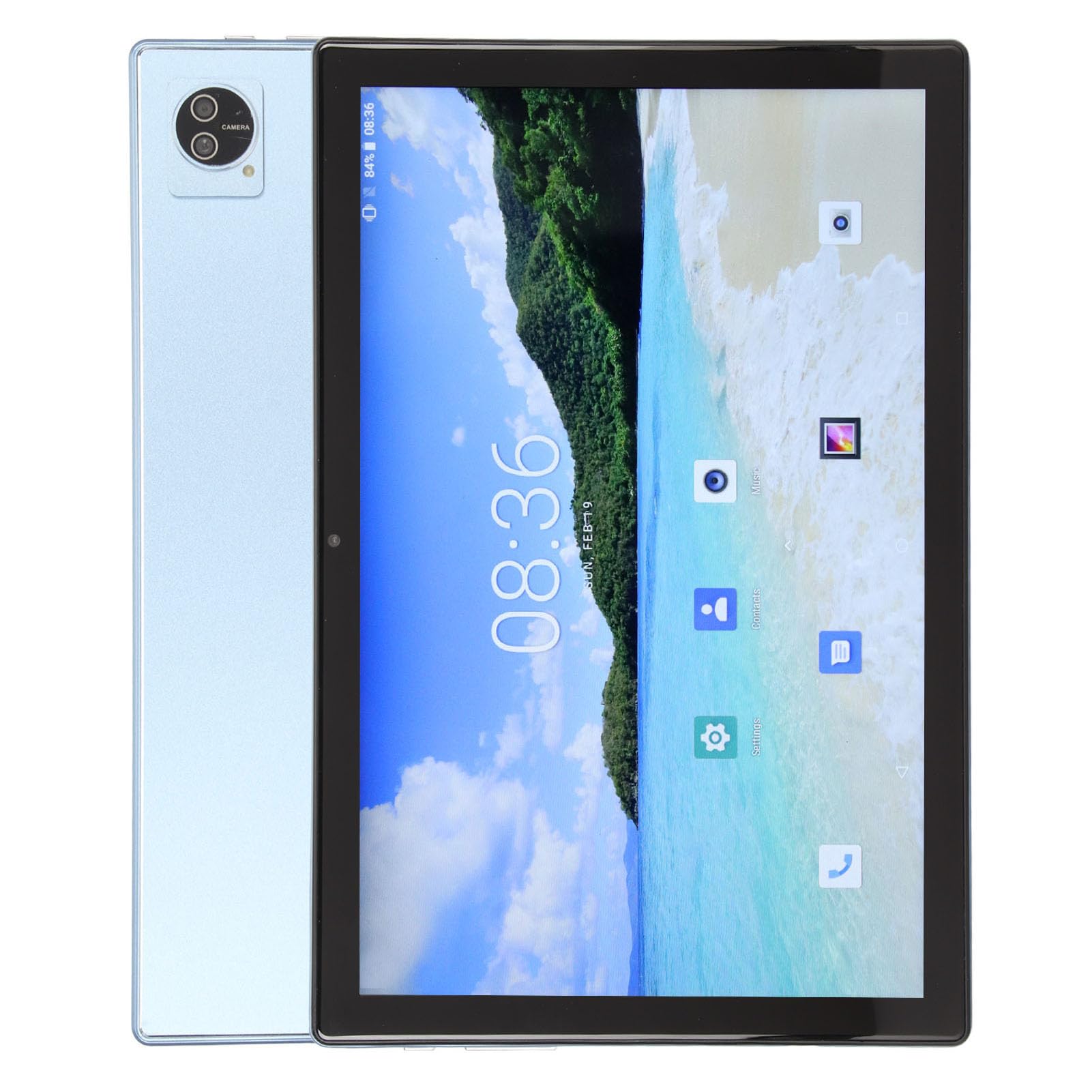 2 in 1 Tablet, 2 Speakers USB C Fast Charging 8 Core 2.4GHz 5G WiFi Connection Tablet FHD Screen 100‑240V Expandable Memory for Home (US Plug)