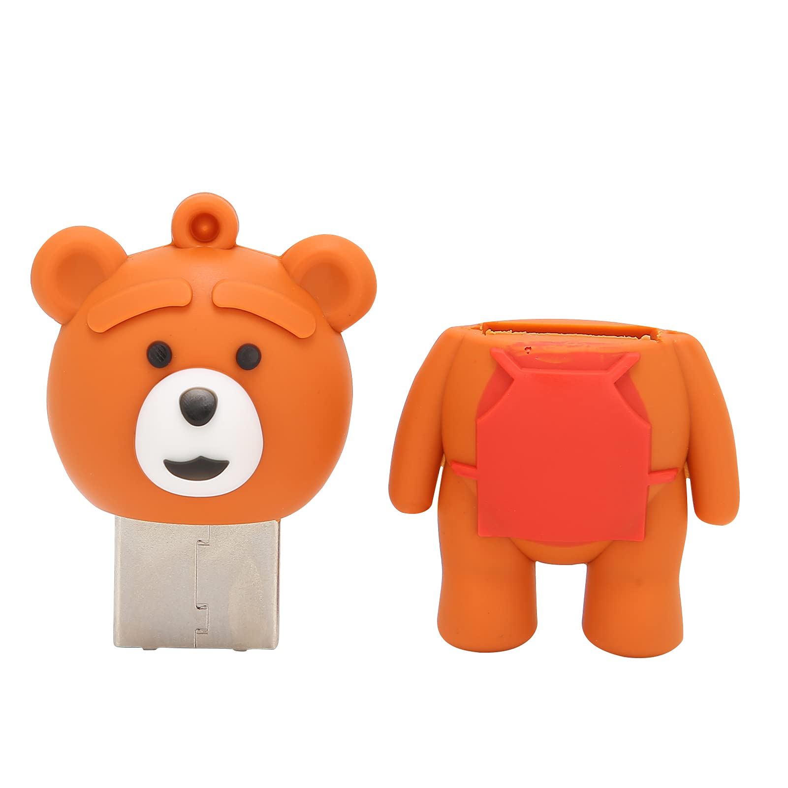 128GB Bear USB Flash Drive, High Speed U Disk Bulk Storage U Disk Cartoon Memory Thumb Stick U Disk Cute 16GB 32GB 64GB 128GB(#1)