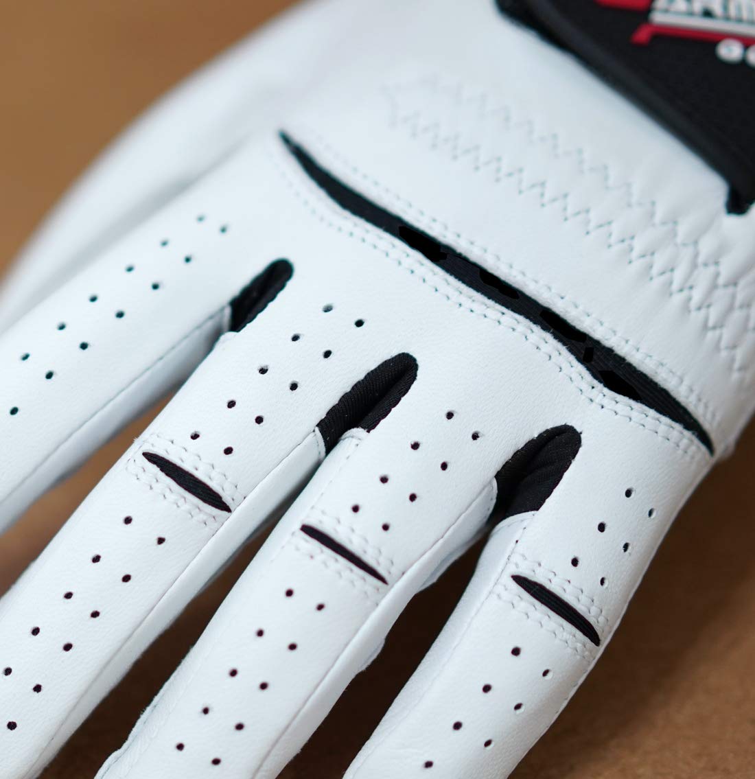 2 Pack Golf Gloves for Men - Premium Cabretta Leather Glove Left Hand (Natural White (Worn on Left Hand), 26=X-Large)