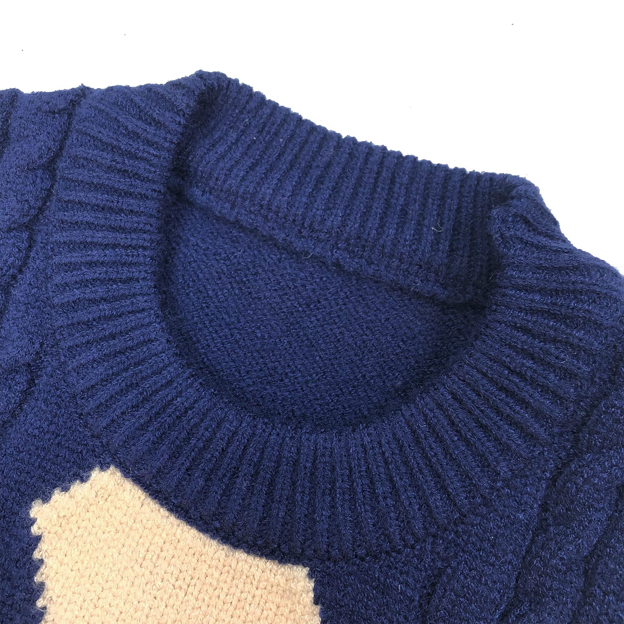 MSTOZE Baby Knit Sweater Vest Round-Neck Sleeveless Plaid Pullover for Size 1-4T Toddler Boys & Girls Royal/Blue