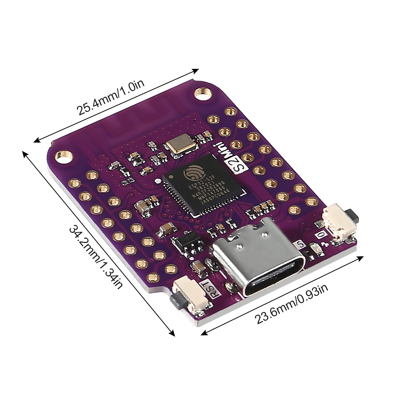 2pcs ESP32 S2 Mini WiFi Board Based ESP32-S2FN4R2 ESP32-S2 4MB Flash Type-C Connection for MicroPython D1 Mini ESP32 S2