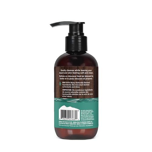 Every Man Jack Beard Wash - Cleanse, Soften, and Hydrate for a Healthier Beard - Light Sea Salt Scent - Made w/Naturally Derived Ingredients like Aloe Vera and Coconut - 6.7oz