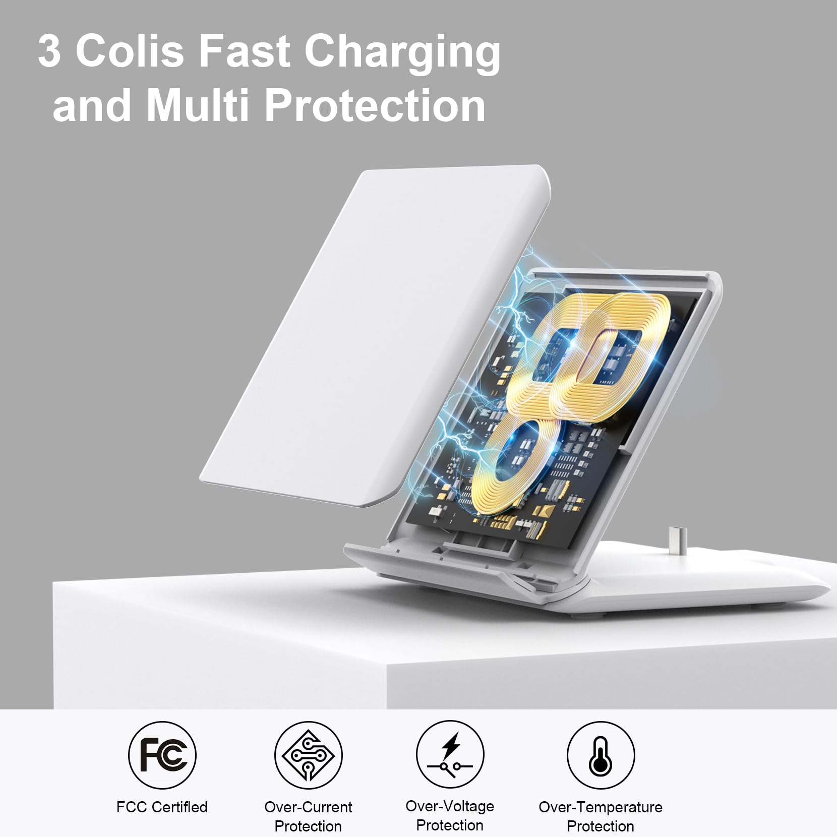 2 in 1 Wireless Charging Station, Charging for Samsung S23 Ultra/S22/Note20/Galaxy Buds2 Pro/2/Live