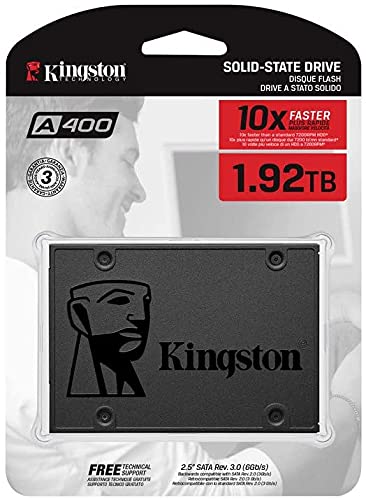 Kingston SSD A400 1920GB 2.5" SATA 3.0 Internal Solid-State Drive Compatible with Gaming PC, Notebooks, Laptops, and Computer (SA400S37/1920G) Bundle with 1 Everything But Stromboli Micro Fiber Cloth