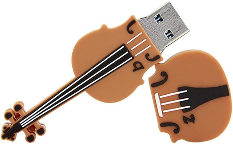 128GB USB 2.0 Flash Drive Novelty Music Violin Shape Pendrive Memory Stick Memorias USB Thumb Drive Data Storage Jump Drive Flash Disk