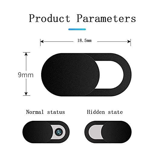 kkhouse 20PCS Mobile Phone Privacy Sticker Webcam Cover Shutter Magnet Slider Plastic for Phone Web Laptop Tablet Camera Cover (Black)