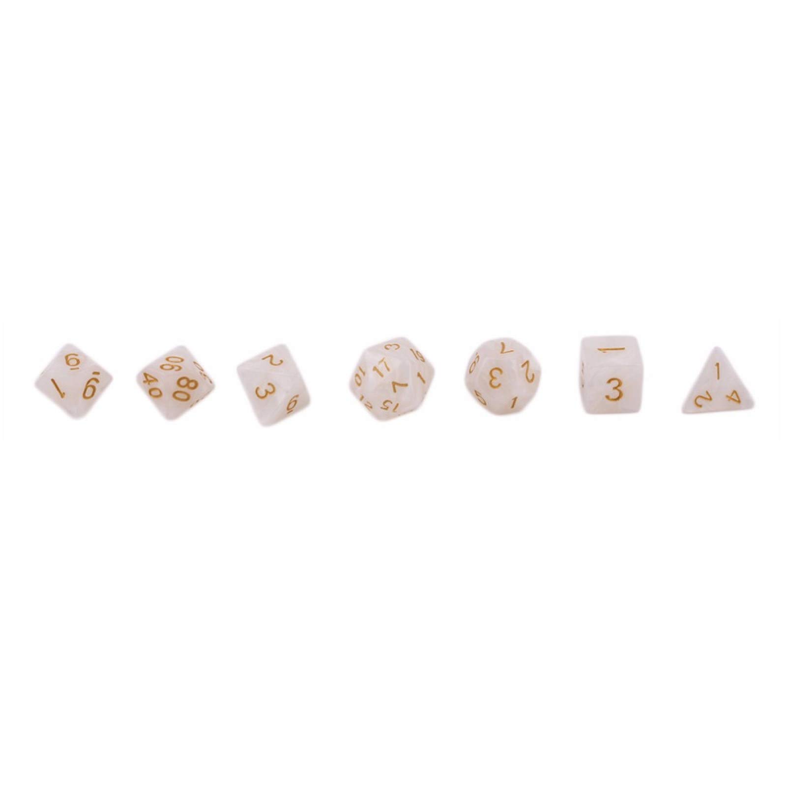 7Pcs Multicolor Polyhedral Numbers Dice for Party Table Board Game