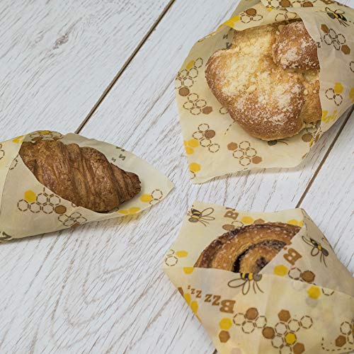 Beeswax Wrap by VertexKIT - ECO-Friendly Reusable and Washable Wraps - Biodegradable Reusable - Plastic-Free, Alternative and Sustainable Food Storage - Re-washable All Natural - Keeps Produce Fresh