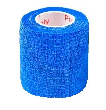 2 Inch Self Adhesive Medical Bandage Wrap Sport Tape (Deep Blue) (6 Rolls) Self Adherent Cohesive First Aid Sport Flex Wrist Ankle Knee Sprains and Swelling