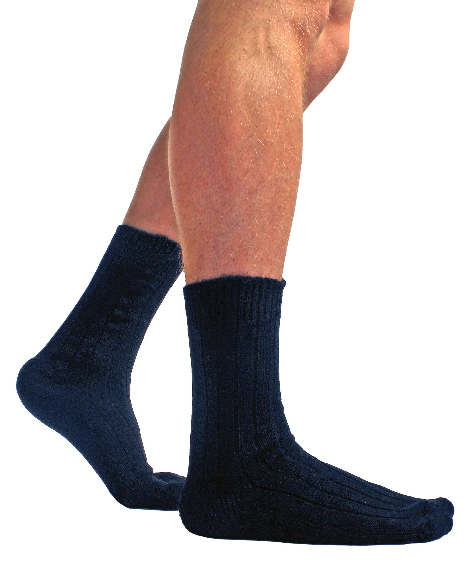 12 Pairs Mens Wool Boot Socks | Sock Snob | Breathable Warm Hiking Socks (7-12, Black)
