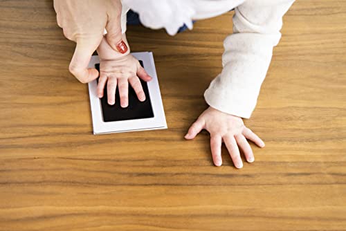 Little Pear Clean-Touch Babyprint Ink Pad, No Touch Ink Pad for Baby, Handprint or Footprint Keepsake, Black Ink