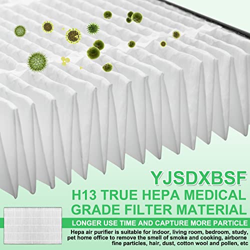 2 pack KC-850U Filter Compatible With Sharp Air Purifier Replacement KC-850U Filter HEPA, Replacement Part # FZ-C100HFU