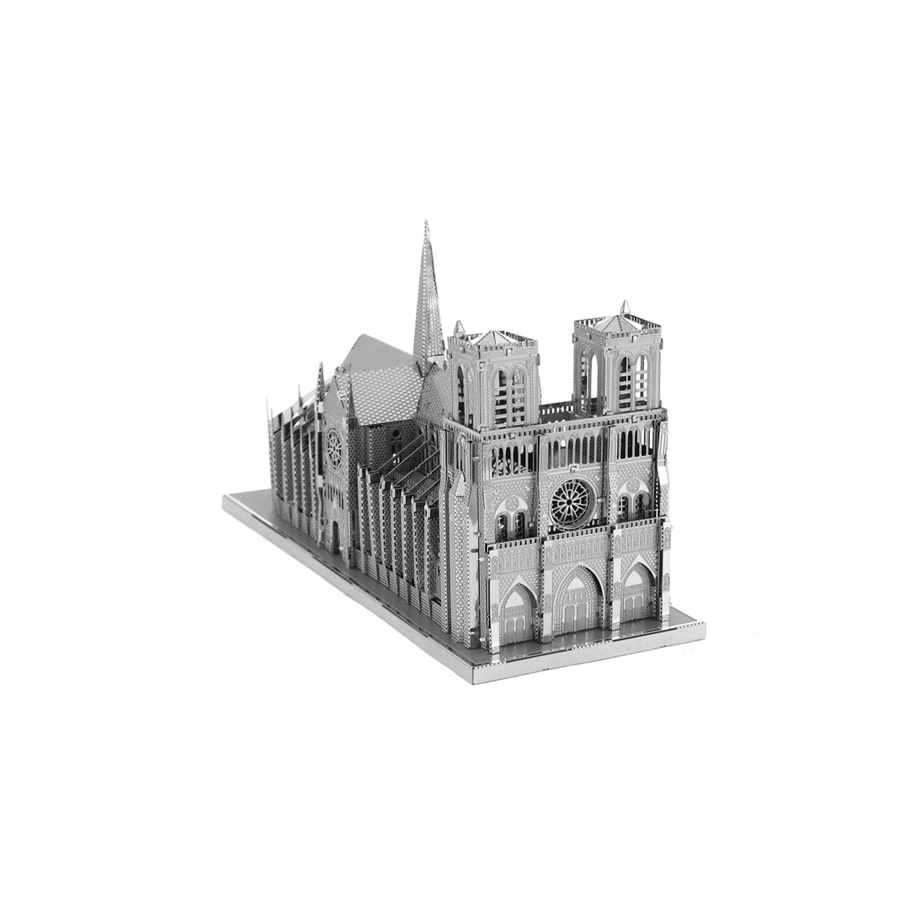 Metal Earth Fascinations Premium Series Notre Dame Cathedral 3D Metal Model Kit Bundle with Tweezers
