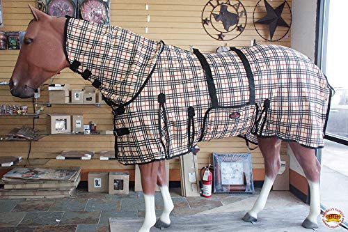 HILASON 75 Inches Horse Fly Sheet Ultra Violet Rays Protect Mesh Bug Mosquito Summer Spring | Fly Sheet | Horse Turnout Sheet | Fly Sheet for Horses | Bug and Mosquito Protection | Fly Sheet for Horse